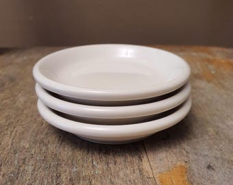 Vintage Buffalo China White Blue Striped 4 1/2