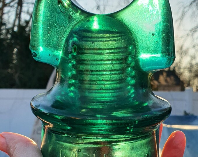 Antique Vintage Dark Aqua/green CD 258 Roman Helmet Cable Glass ...