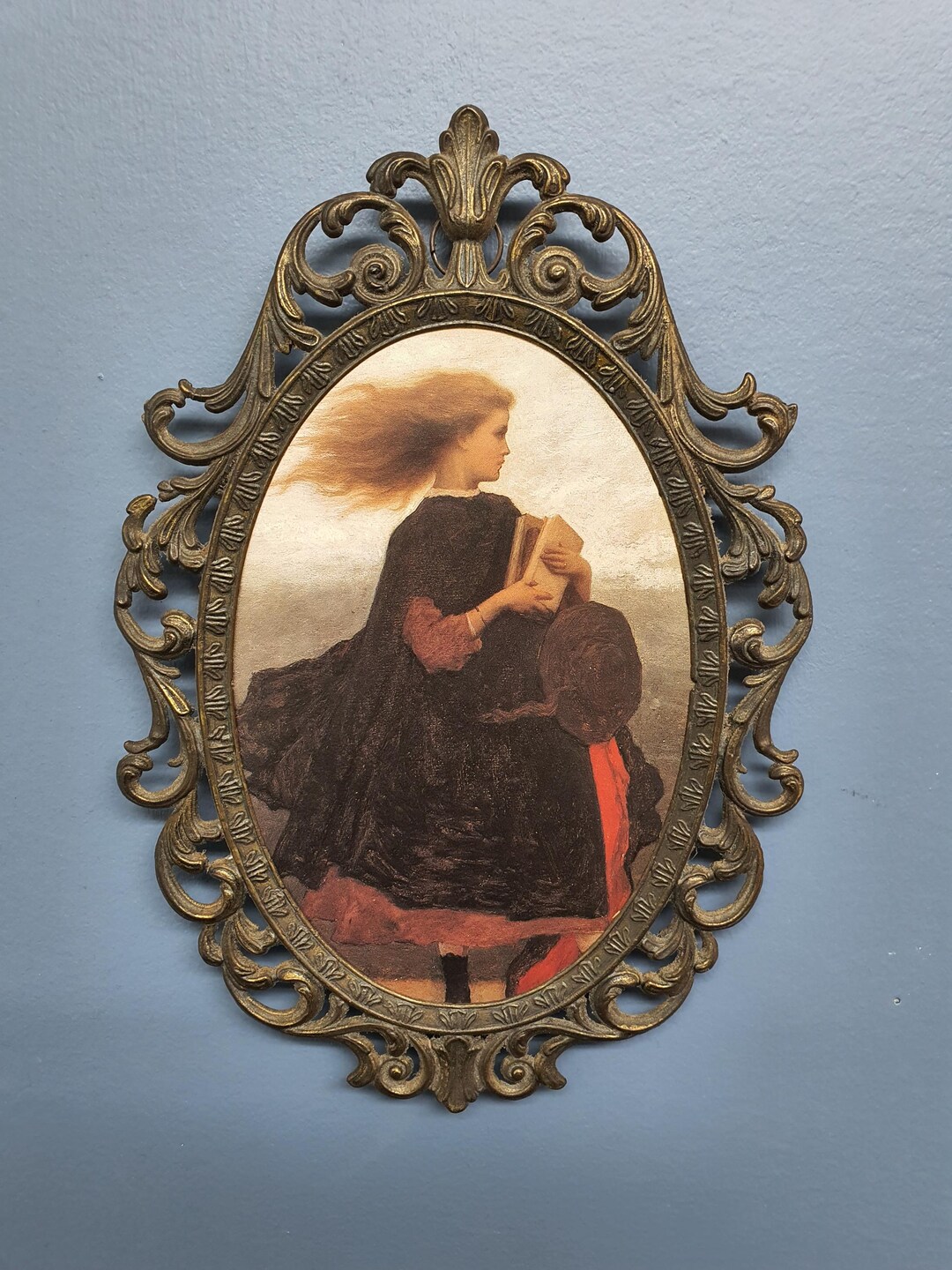 Vintage Italian Ornate Brass Frame With Eastman Bookplate-oval Rococo ...