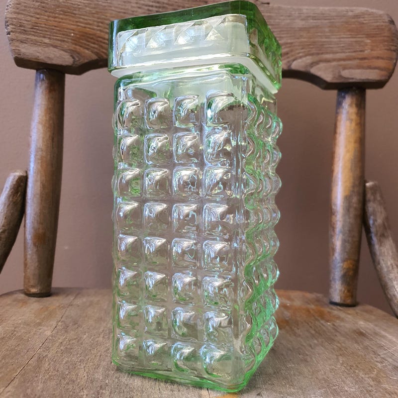 Lidded Hobnail Jar - Etsy