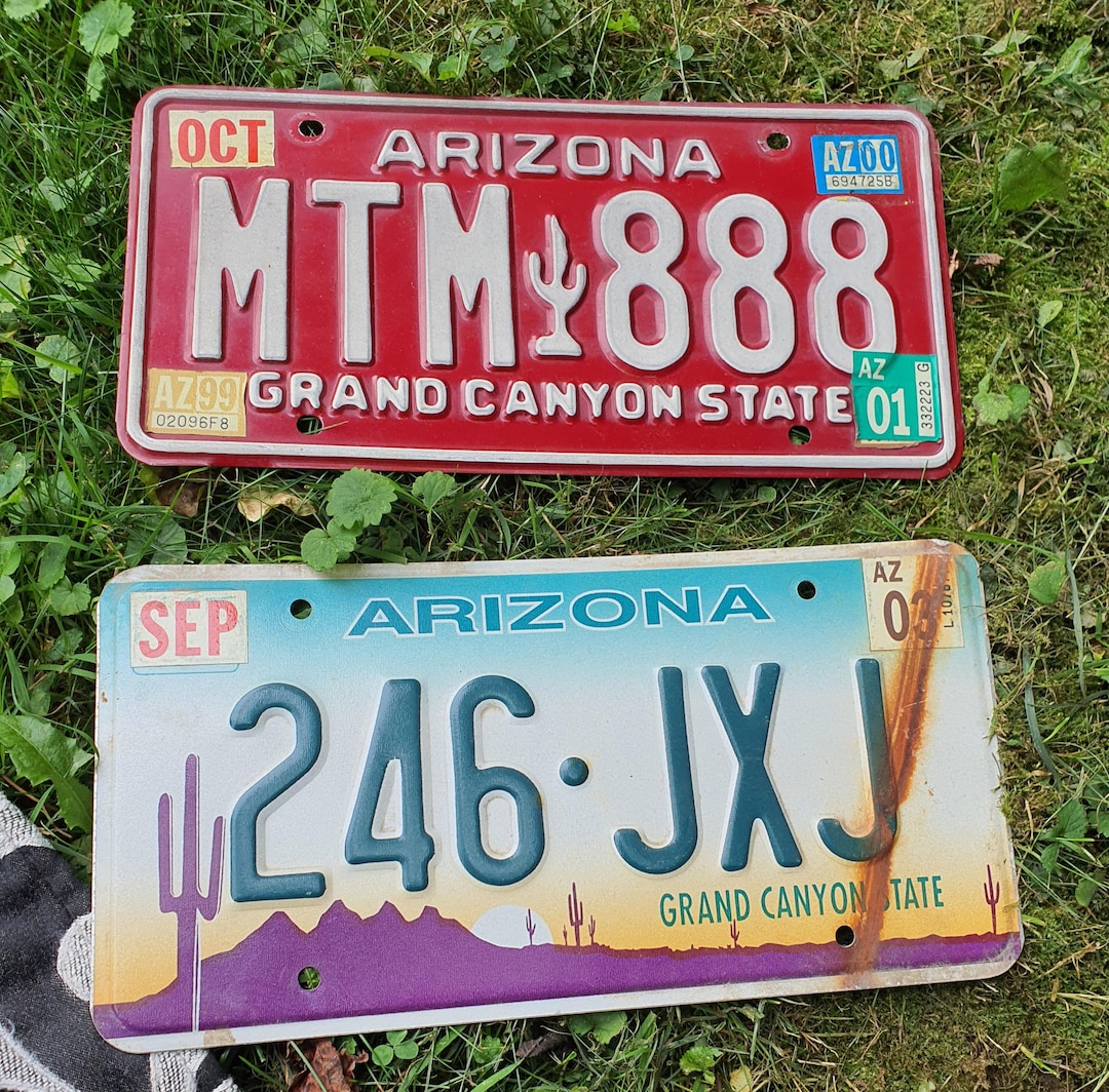 Vintage Arizona License Plates Pair of 2-vintage AZ License Plates ...