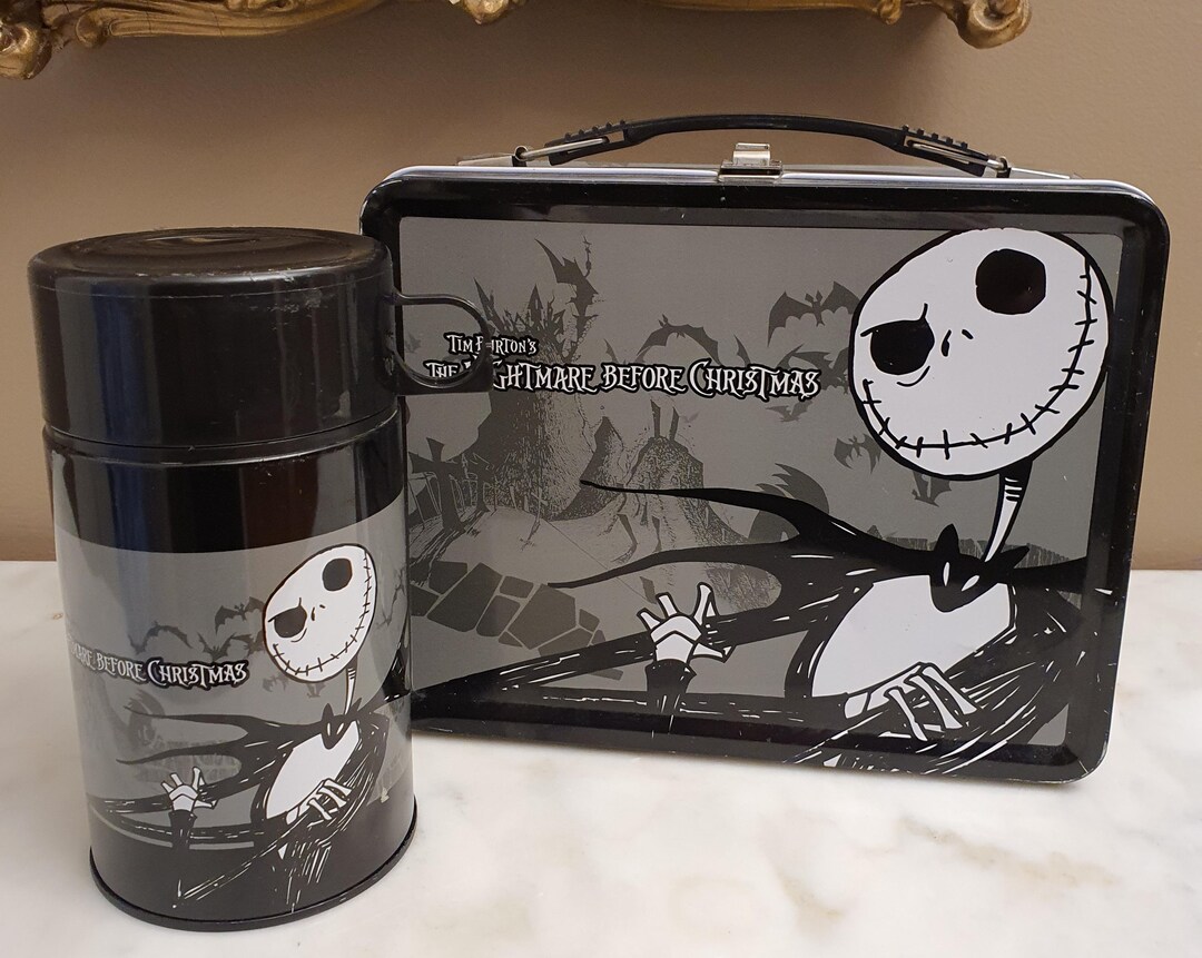 Vintage Jack Skellington Neca Metal Lunchbox and Thermos- Tim Burton’s ...