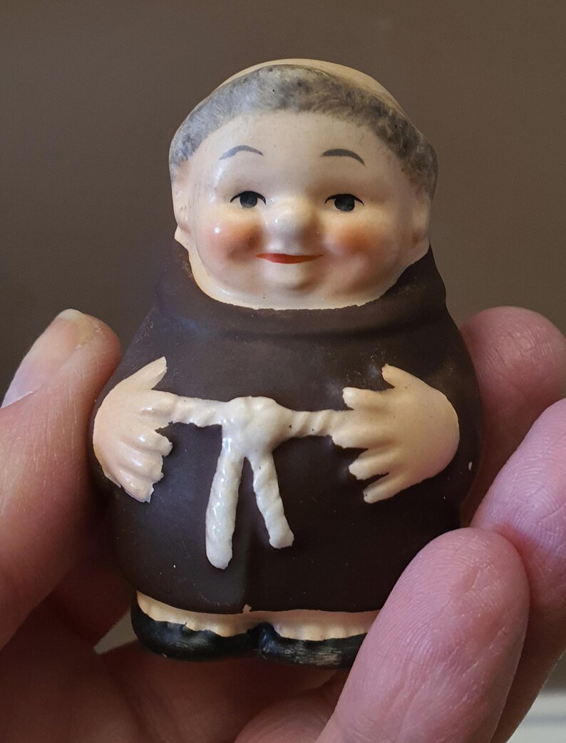 Vintage Goebel Friar Tuck Monk Creamer & Salt Pepper Shakers - Etsy