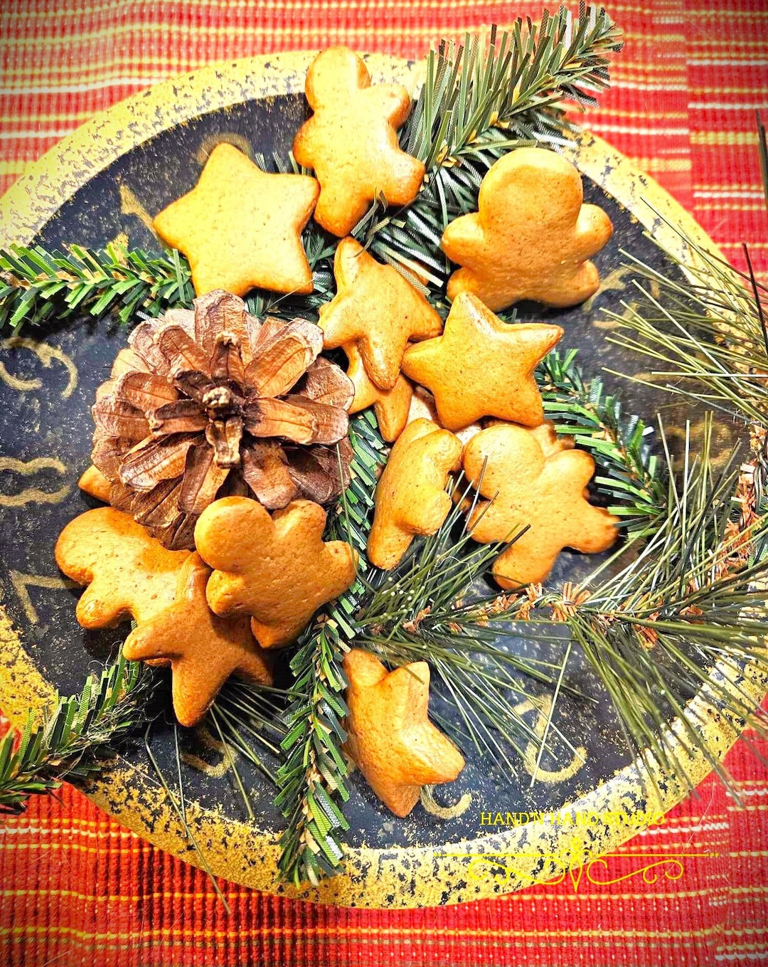 Farmhouse Primitive Miniature Real Gingerbread Men/stars Bowl - Etsy