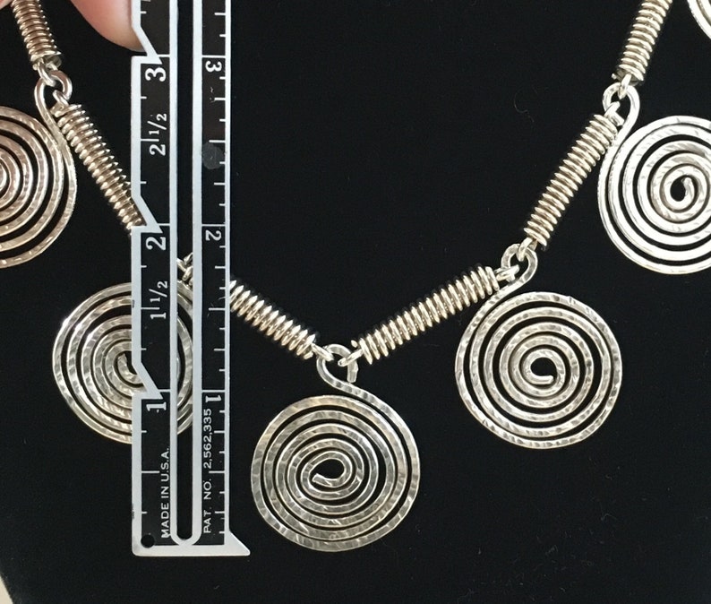 Statement Hammered Sterling Silver Spiral & Coiled Chain - Etsy