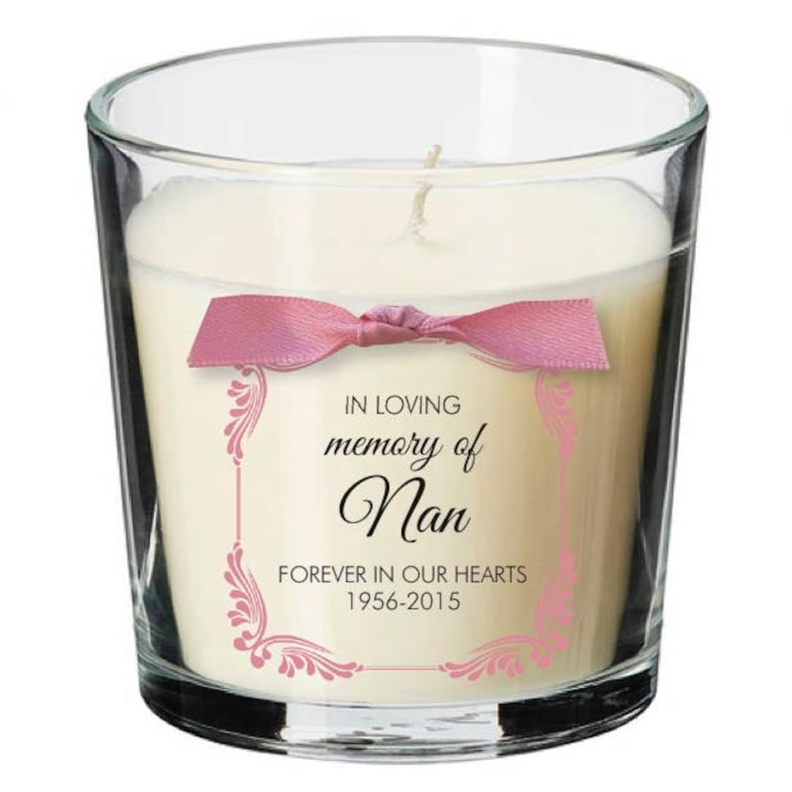 Remembrance candle personalised loss memorial bereavement | Etsy