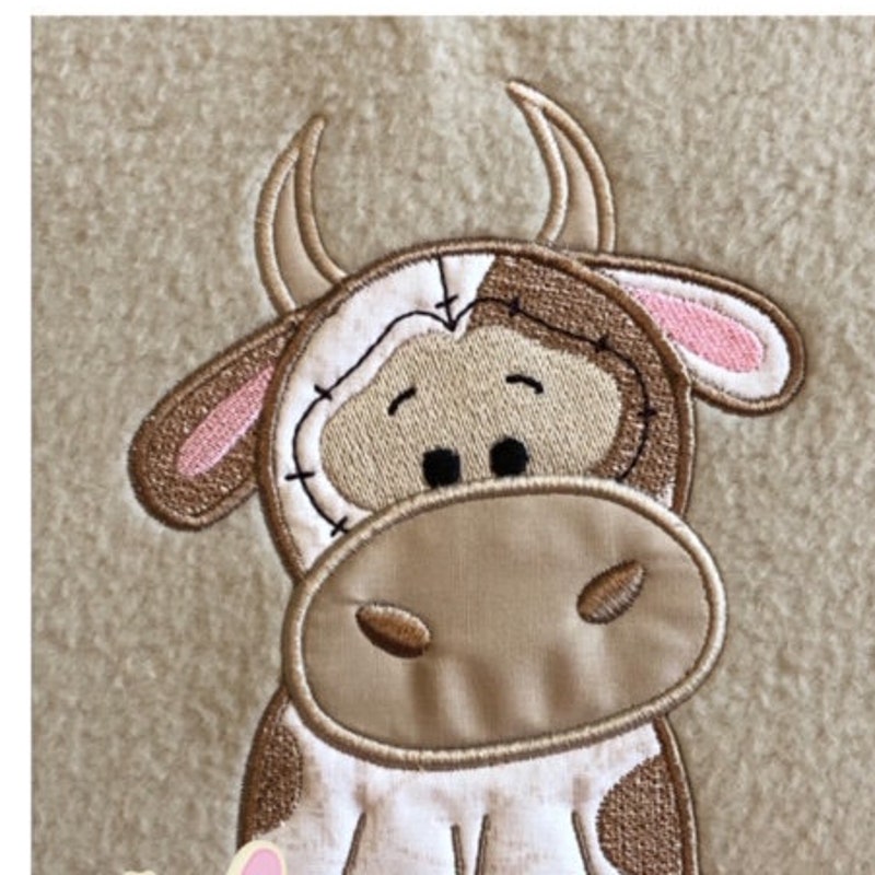 Cow Applique Design - Etsy