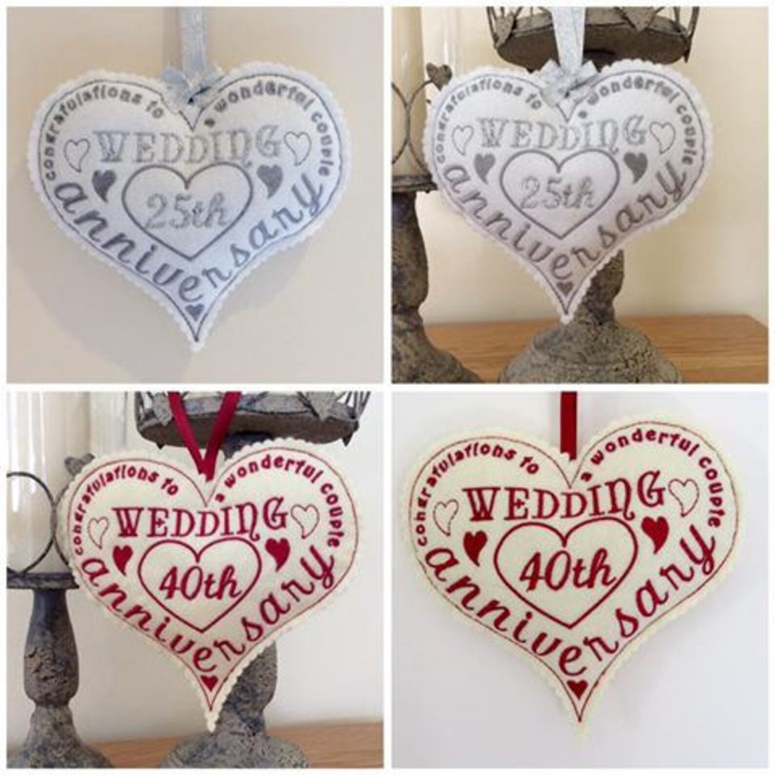 Love Heart Wedding Anniversary Stuffy, ITH, Embroidery Design. Wedding ...
