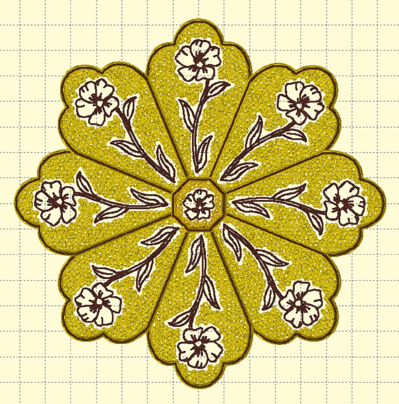 ITH Table Centre / Placemat Digital Embroidery Design. Made Entirely in ...