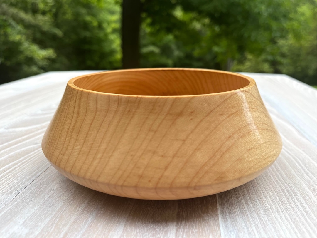 Wooden Bowl. Turned Sugar Maple Wood Calabash. - Etsy