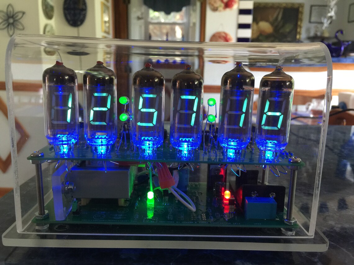 Homemade six-digit VFD Clock made with IV-11 vfd tubes RGB | Etsy