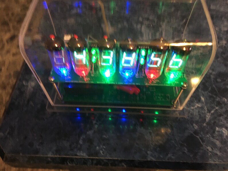 Homemade Six-digit VFD Clock, Made With IV-11 Vfd Tubes, RGB Led Underlighting, User Selected ...