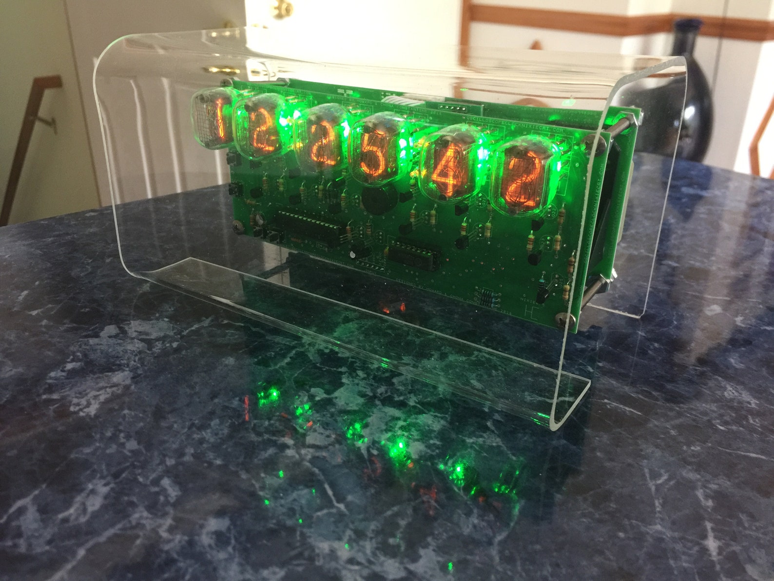 Homemade Six-digit Nixie Clock Made With National Nixie - Etsy