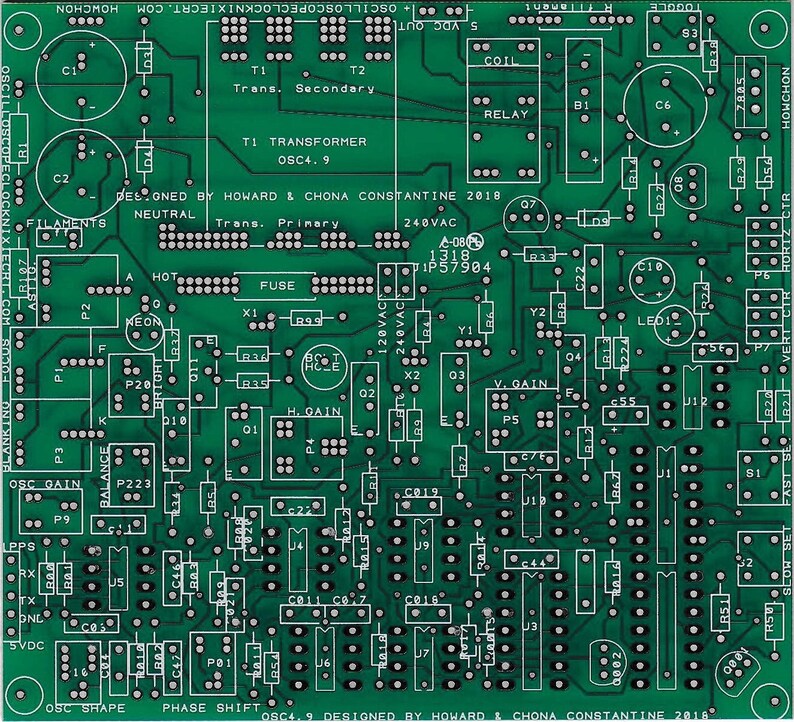 OSC4.9 Oscilloscope Clock KIT (unassembled) Includes Pcb, Chips ...