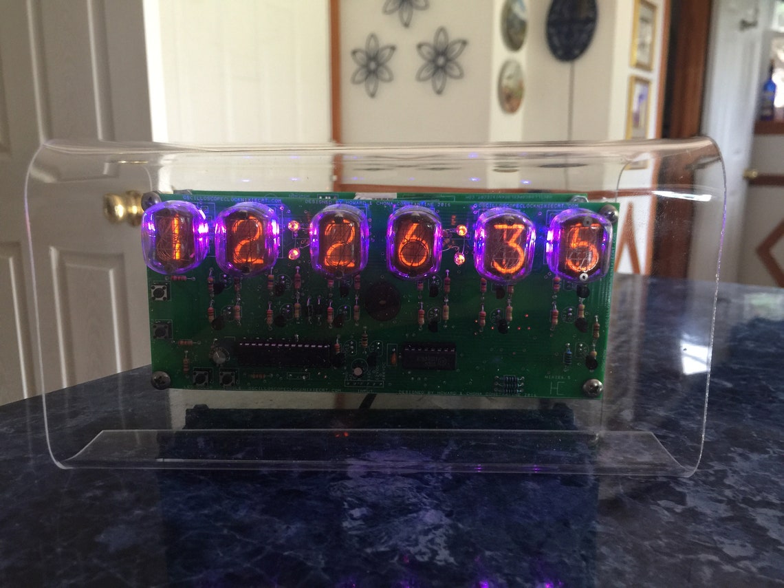 Homemade Six-digit Nixie Clock Made With National Nixie - Etsy