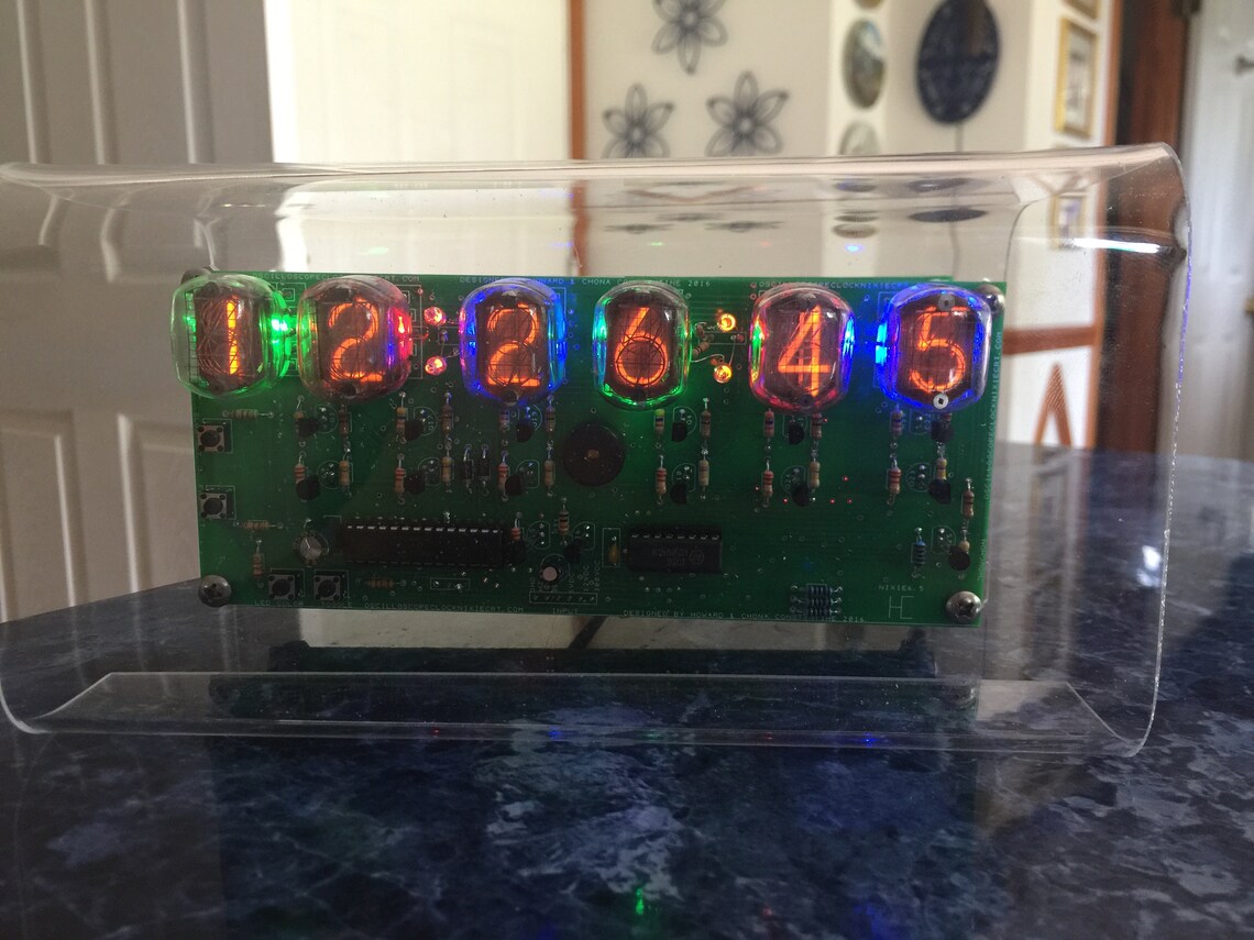 Homemade Six-digit Nixie Clock Made With National Nixie - Etsy