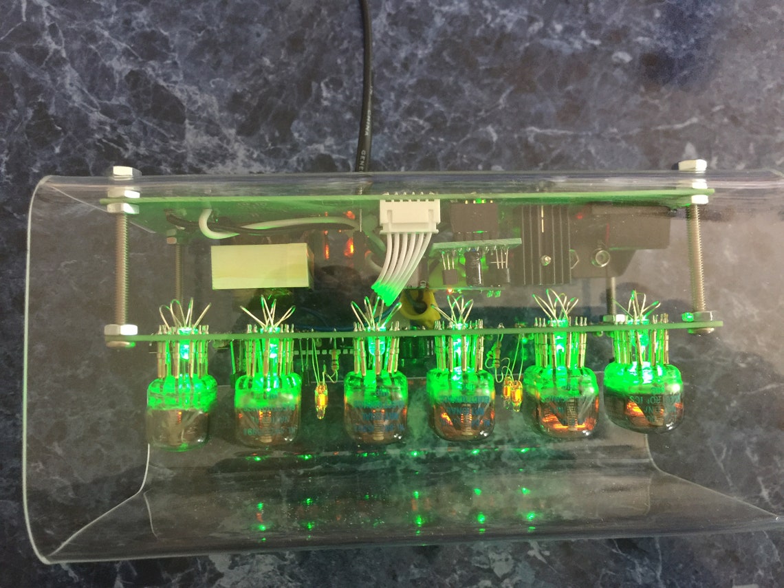 Homemade Six-digit Nixie Clock Made With National Nixie - Etsy