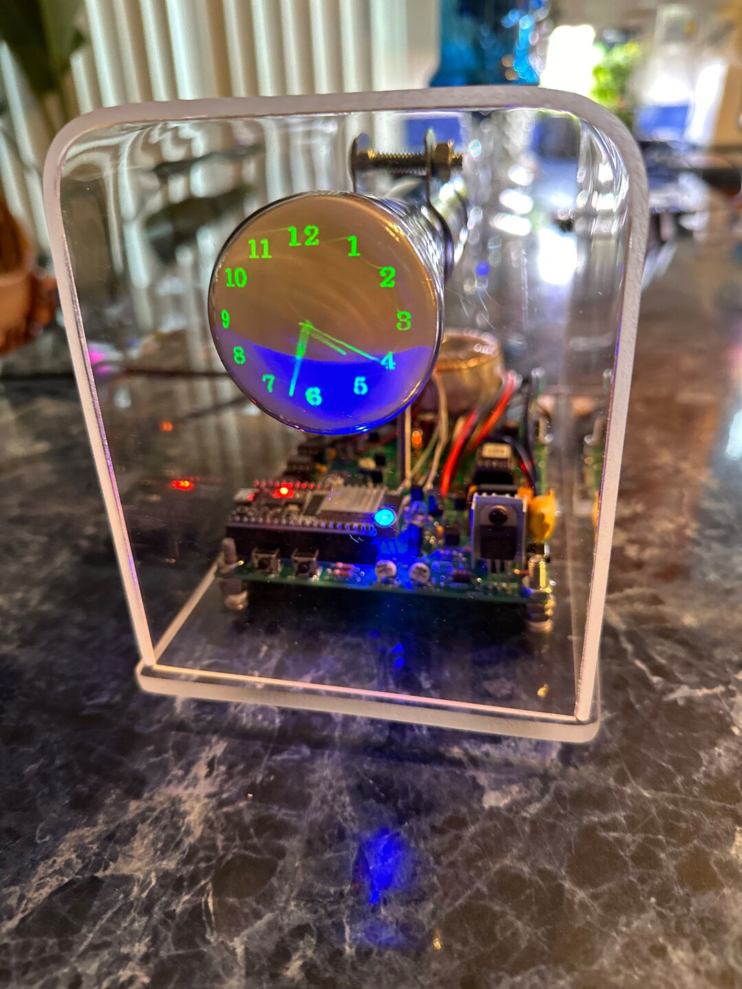 Mini Oscilloscope Clock 2 Round CRT cathode Ray Tube 2BP1 Scope Clock ...