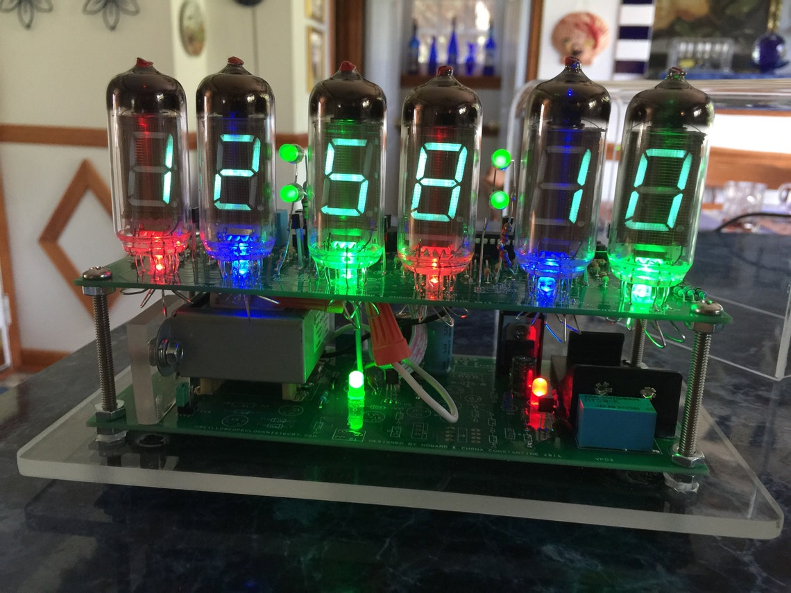 Homemade Six-digit VFD Clock Made With IV-11 Vfd Tubes RGB - Etsy