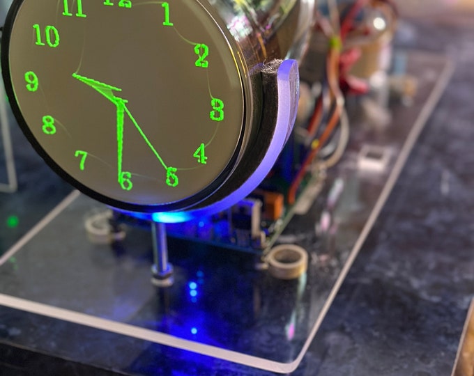 Oscilloscope Clock or Scope Clock New Design Century Font Wifi Included ...