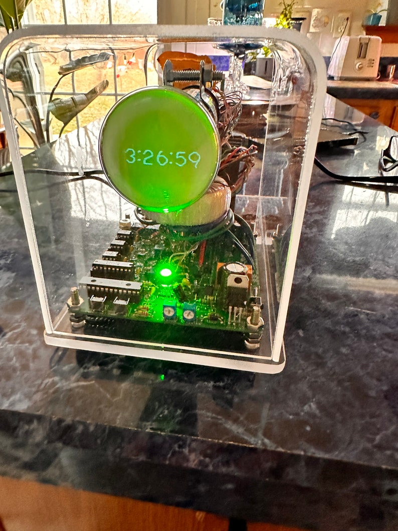 Mini Oscilloscope Clock 2 Round CRT cathode Ray Tube Revised Firmware ...