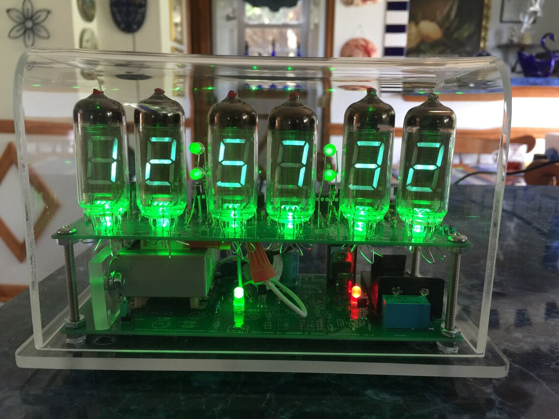 Homemade six-digit VFD Clock made with IV-11 vfd tubes RGB | Etsy