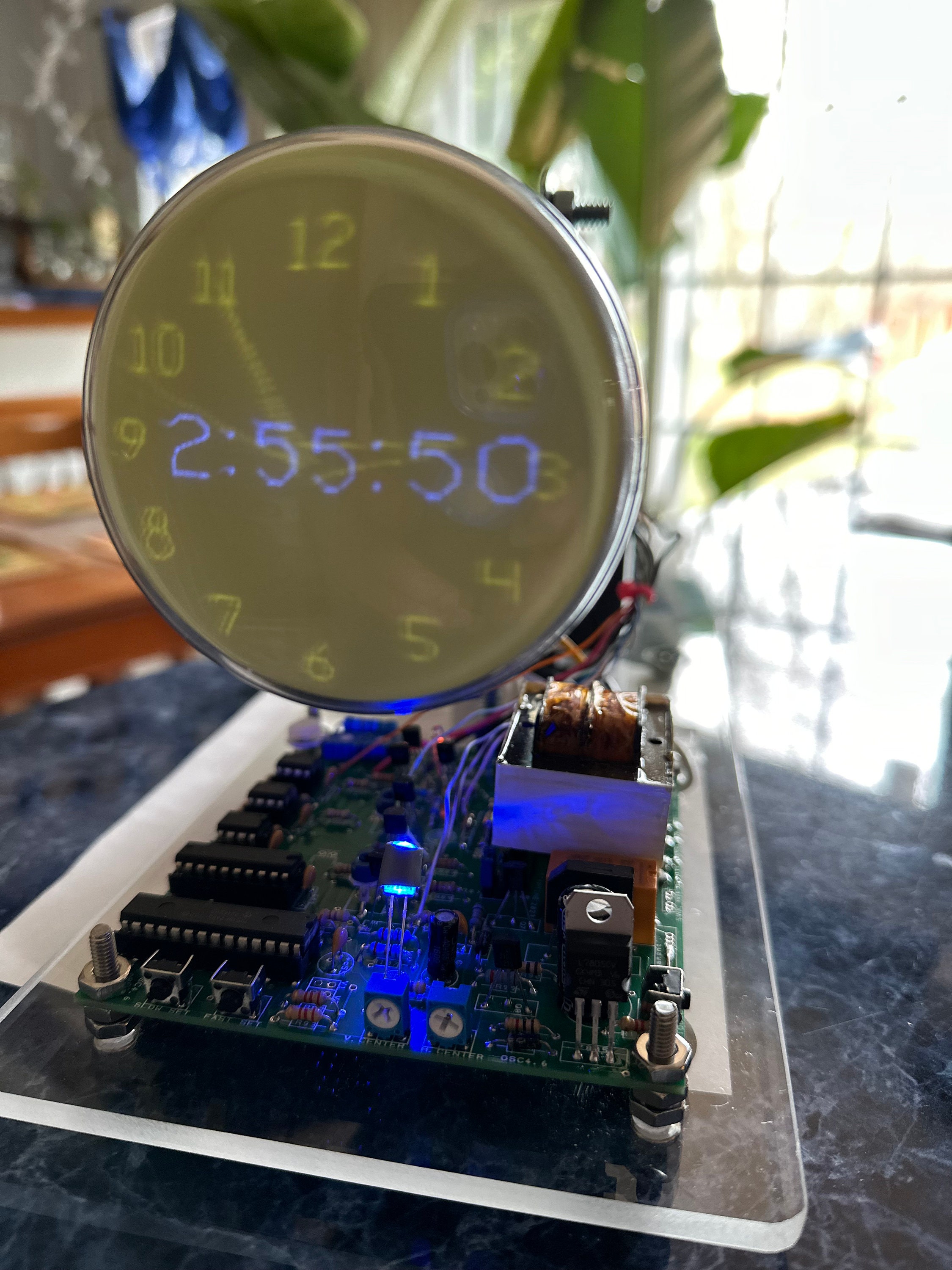 Oscilloscope Clock 3 Round CRT cathode Ray Tube 3JP7 Blue / Yellow ...