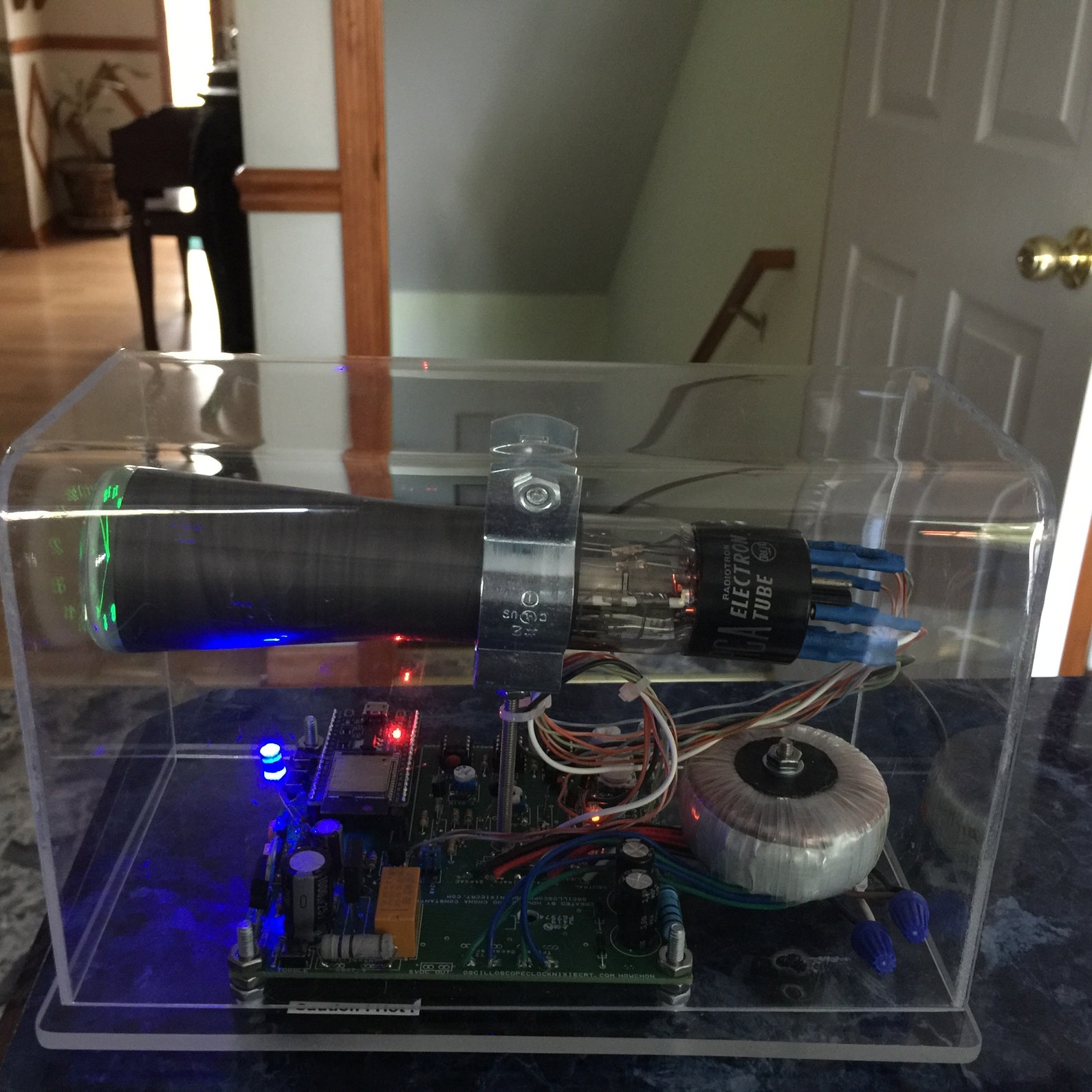 Oscilloscope Clock or Scope Clock New Design Century Font Wifi - Etsy