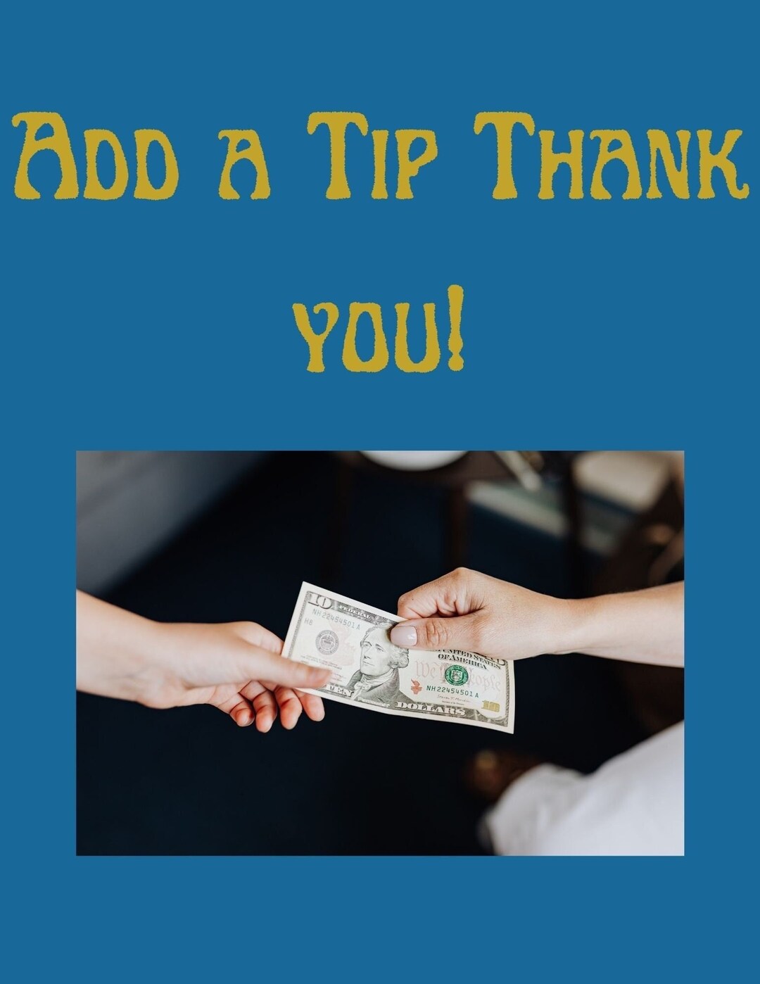 Add a Tip and Receive a Blessing - Etsy