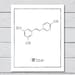 Printable Wine Molecule Structure, Science Art, Digital Download ...