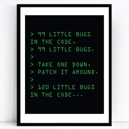 99 Little Bugs in the Code Software Engineer Programmer Svg - Etsy