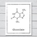 Printable Chocolate Molecule Structure, Science Art, Digital Download ...