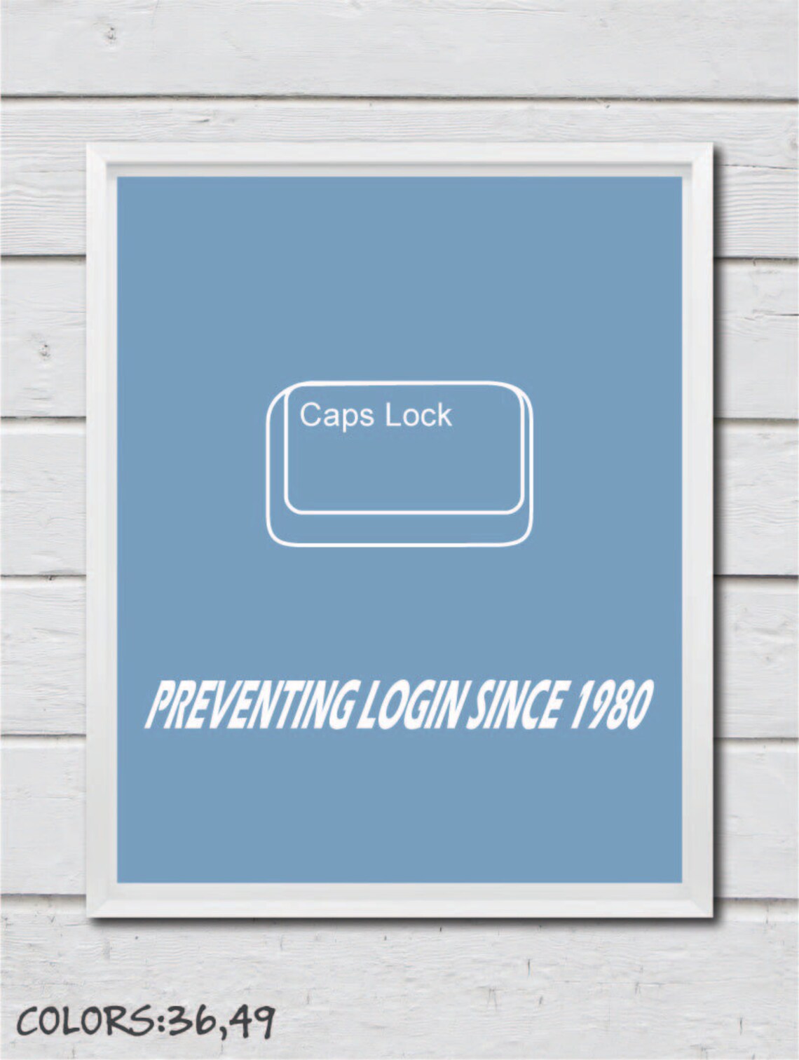 Caps Lock Art Print for Geeks, Wall Art Decor,office Quote Computer ...