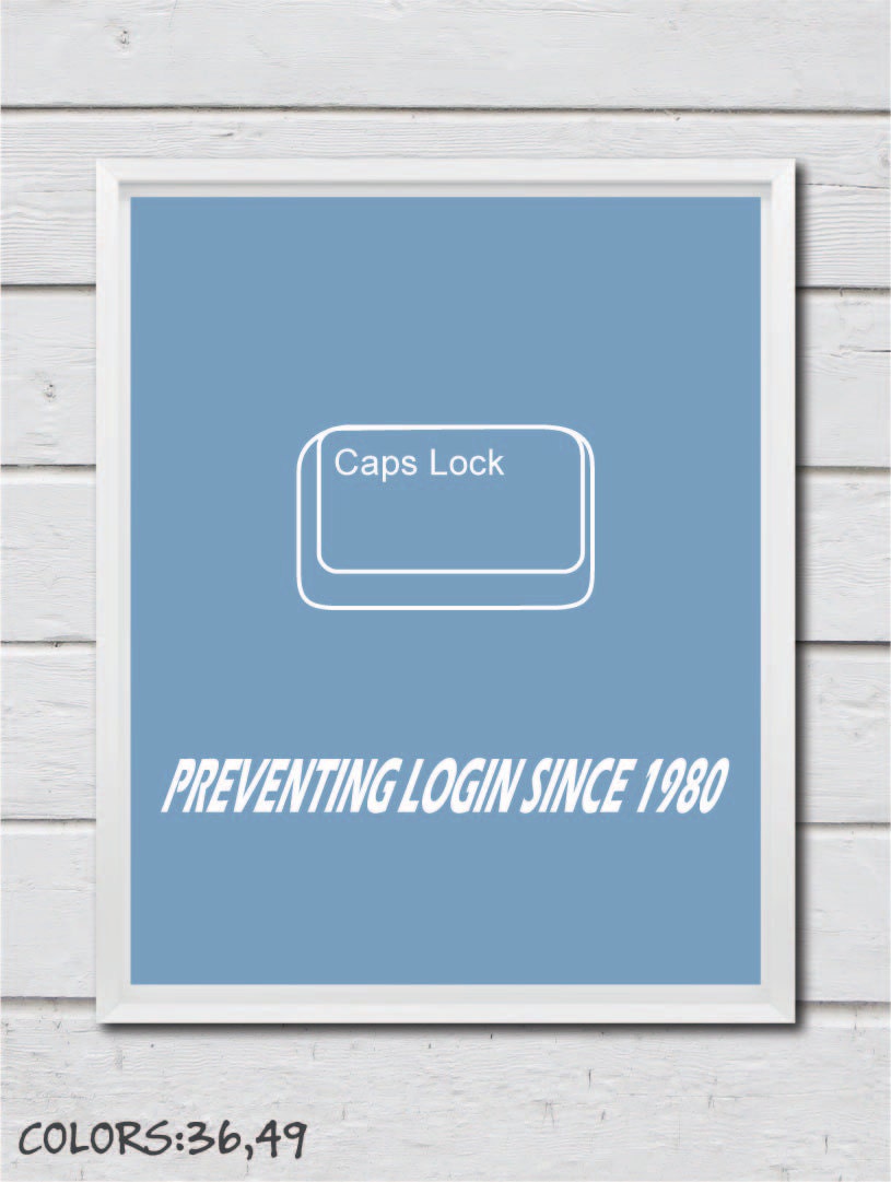 Caps Lock Art Print for Geeks, Wall Art Decor,office Quote Computer ...