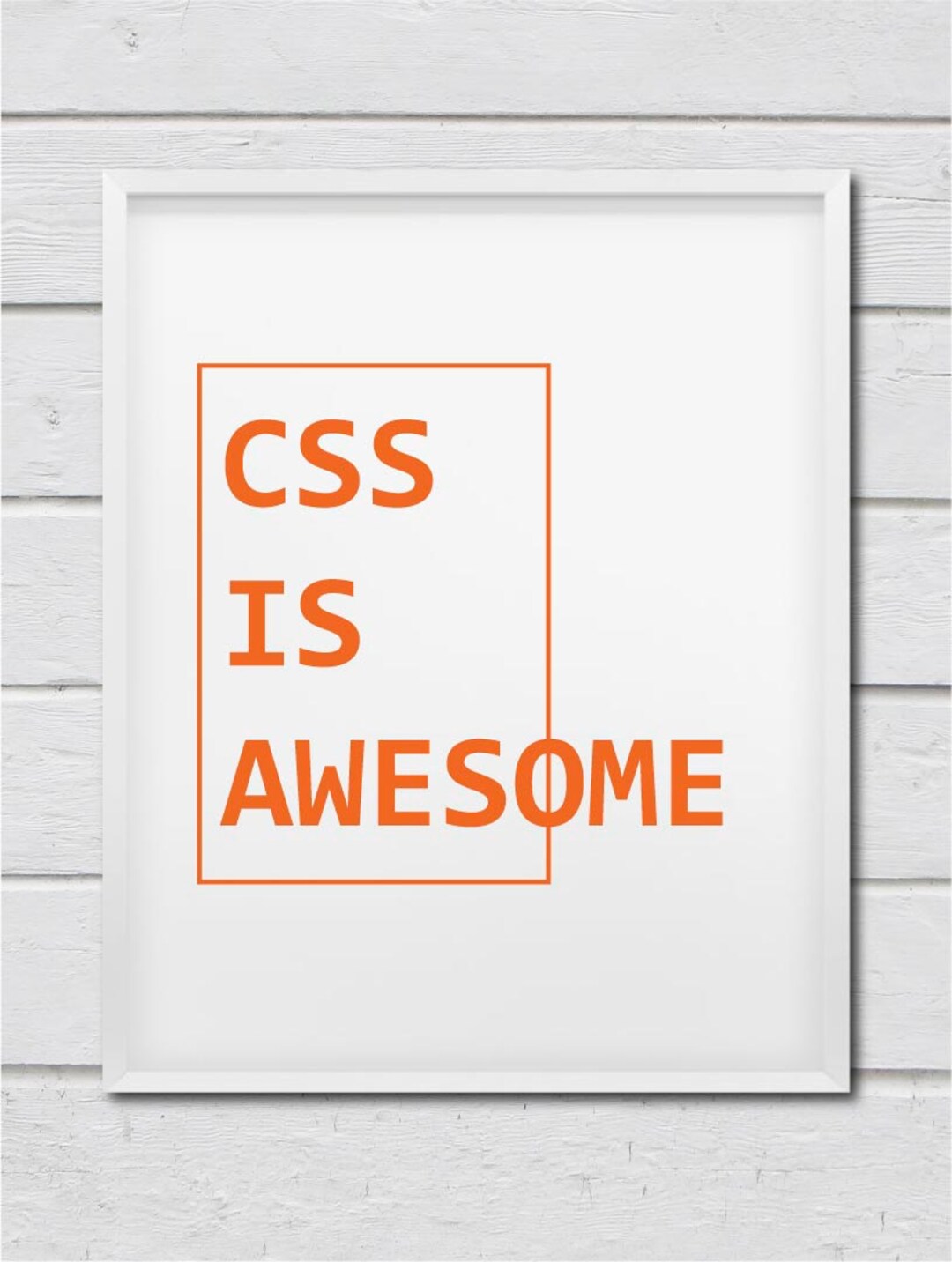 Printable CSS is Awesome Art for Geeks, Web Designers, Wall Art Decor ...