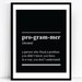 Printable Programmer Definition Art for Geeks,digital Download, Office ...