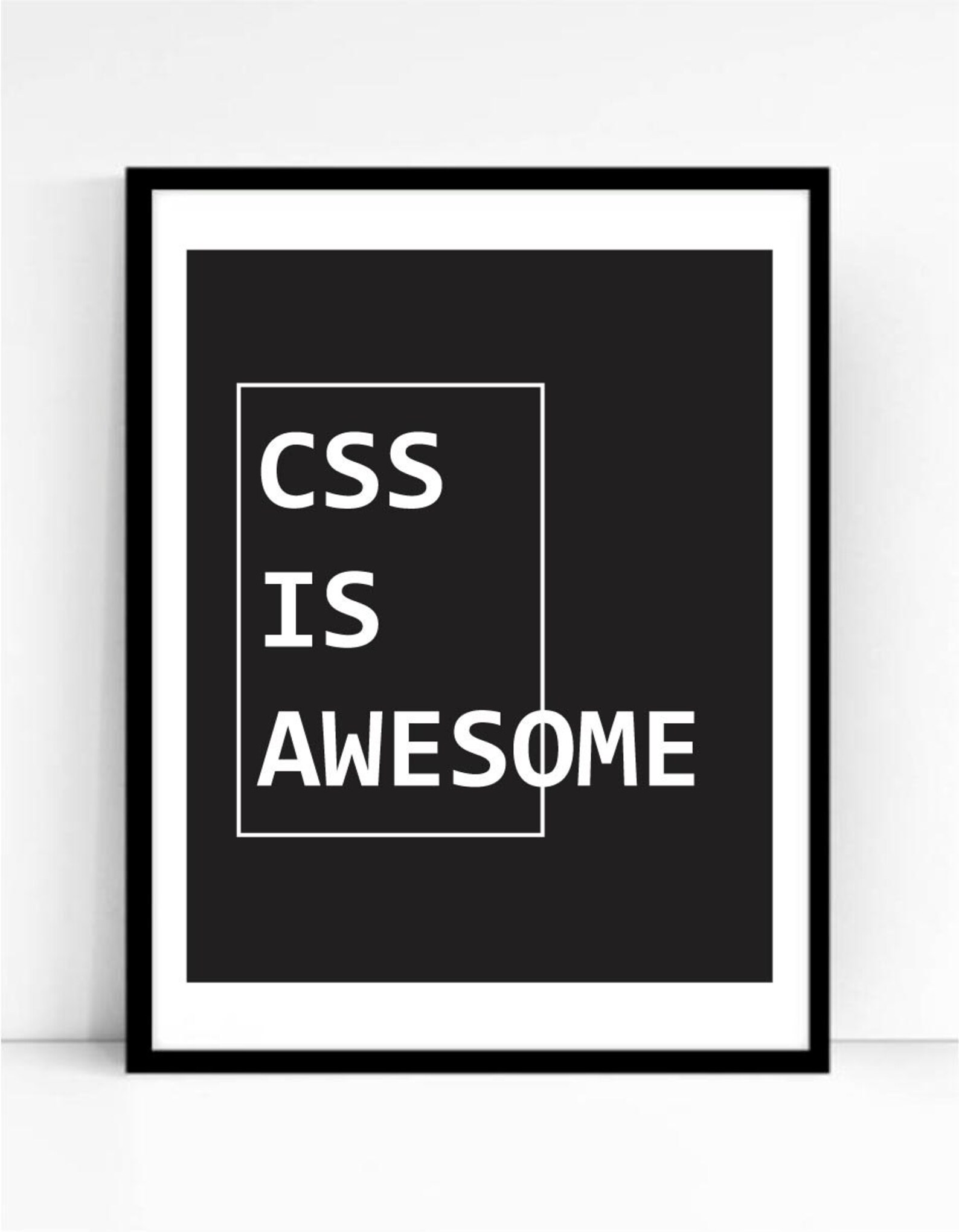 CSS is Awesome Art Print for Geeks, Web Designers, Wall Art Decor ...