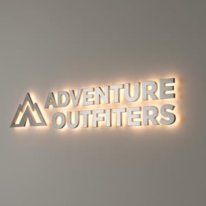 Custom Backlit Office Sign | LED 3D Business Logo | Luxury Metal ...
