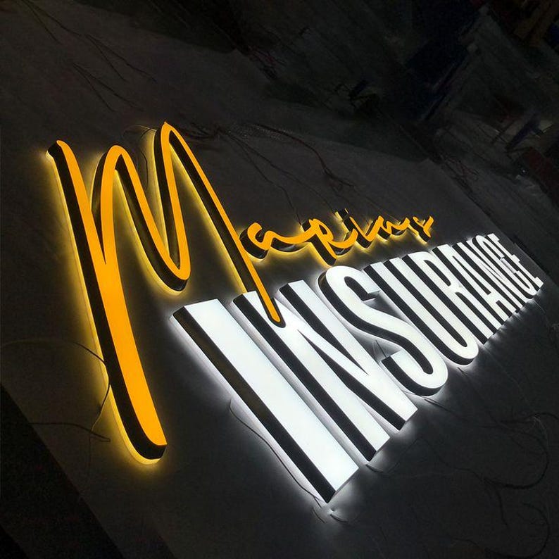 3D Frontlit Channel Letters, 3d Business Sign, Front Lit Metal Sign ...