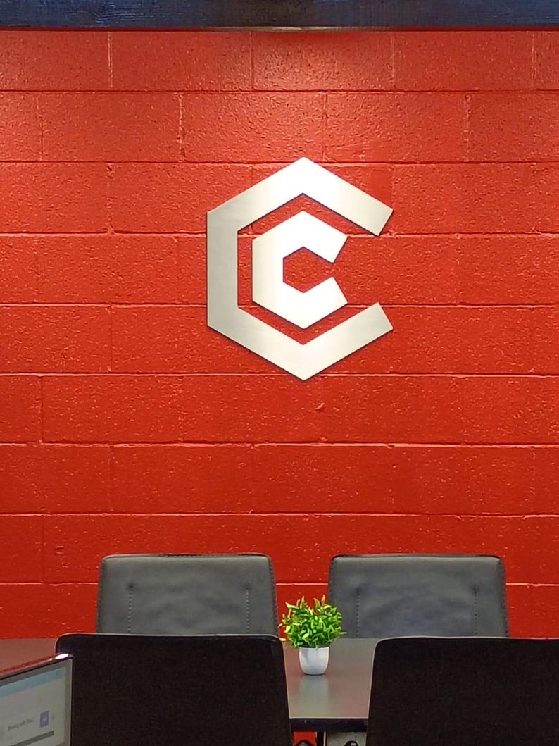 2D Metal Signage, Laser Cut Logo Sign, Beauty Salon Sign, 2D Business ...