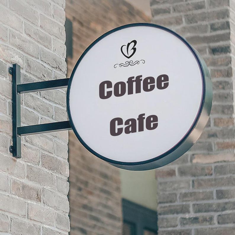 Round Light Box Store Front Sign,double Sided Light Box Signage, Led Blade Sign, Illuminated ...