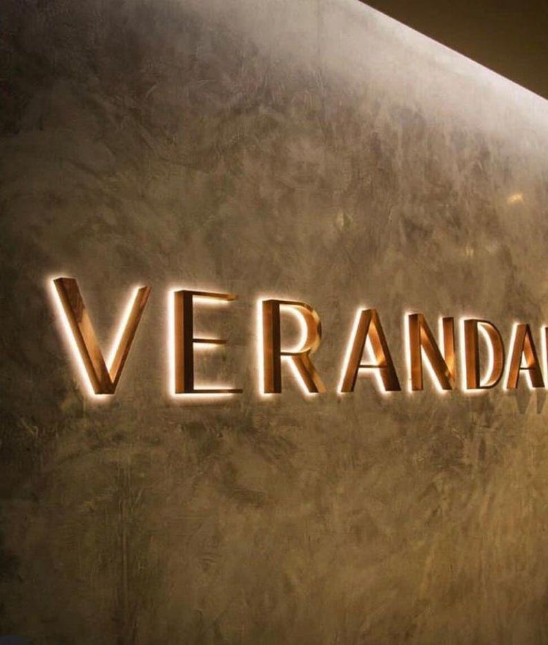 Custom 3D LED Backlit Business Sign | Metal Letter Signage - Etsy