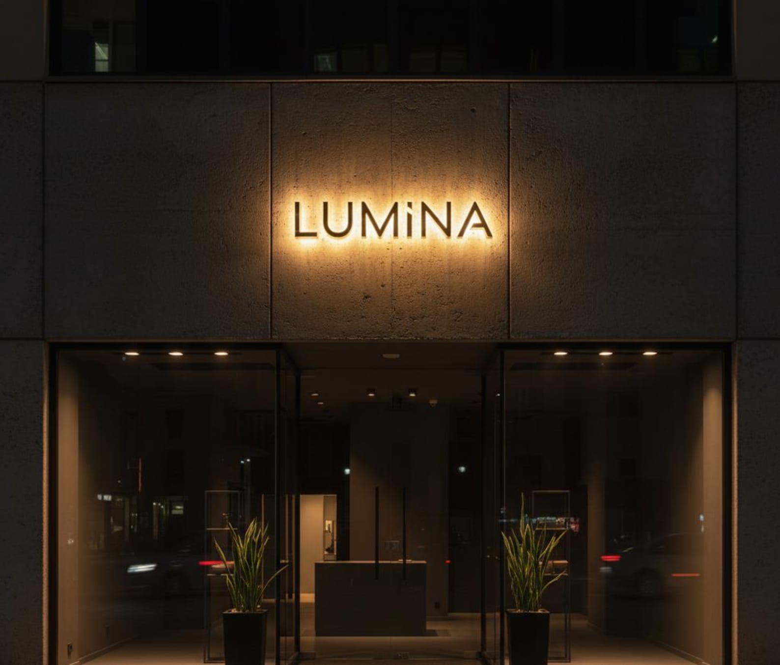 Custom Backlit Office Sign | LED 3D Business Logo | Luxury Metal ...