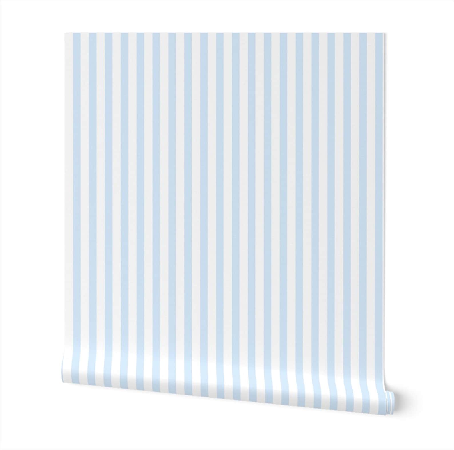 Thin Blue Stripe Peel and Stick Wallpaper, Nautical Removable Wallpaper ...