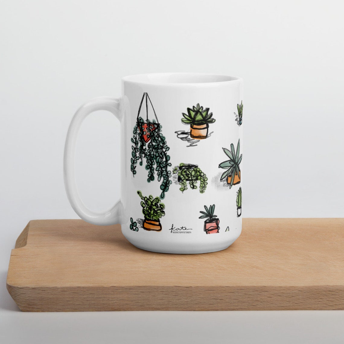 Succulent Coffee Mug Ceramic Cactus Mug House Plant Mug - Etsy