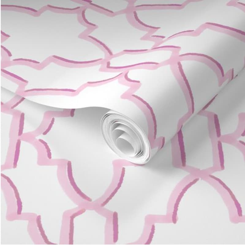 Bamboo Wallpaper Pink - Etsy