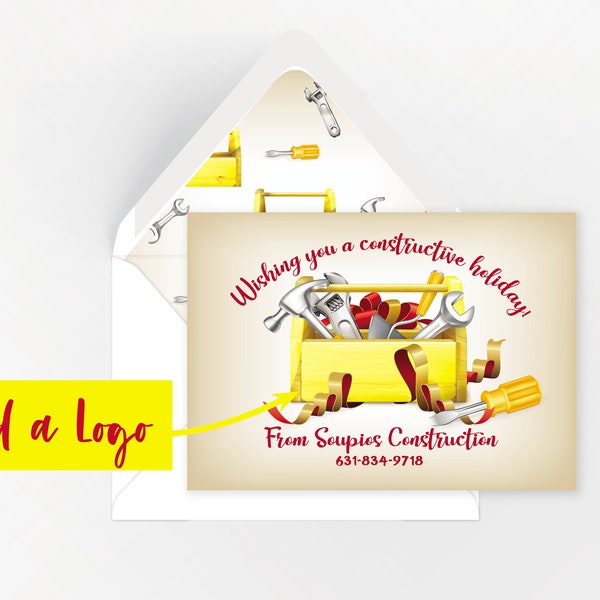 Construction Themed Christmas Cards - Etsy