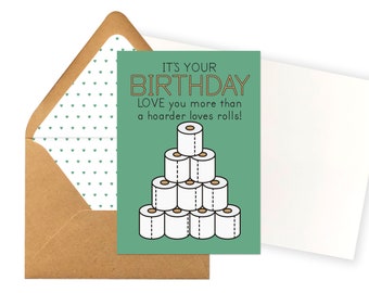 Toilet Paper Card | Etsy