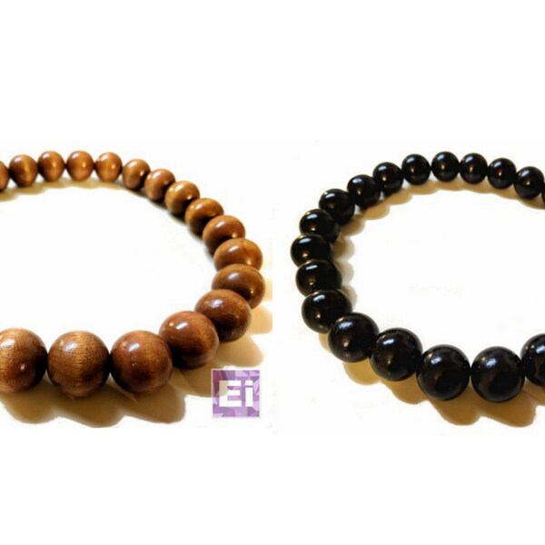 Black Bead Necklace - Etsy