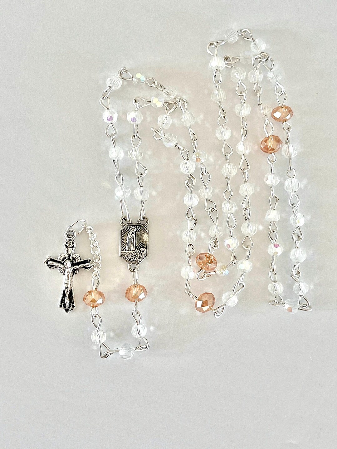 Baby Rosary, Childs Rosary, Kids Rosary, Girls Rosary, Silver Metal ...
